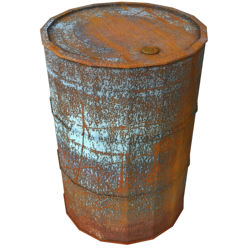 old rusty barrel 3d max
