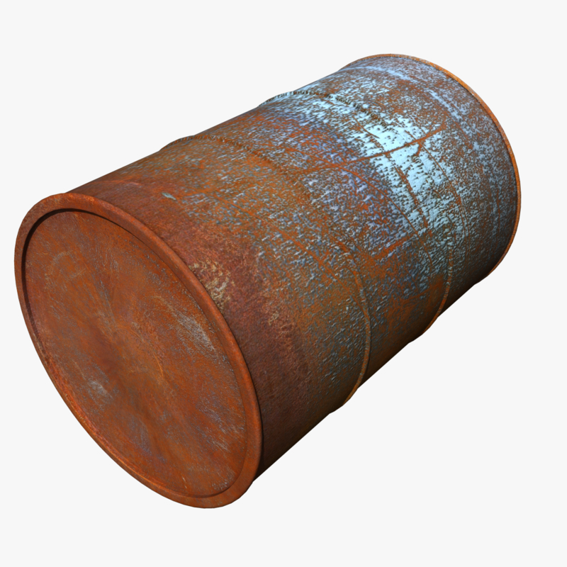 old rusty barrel 3d max