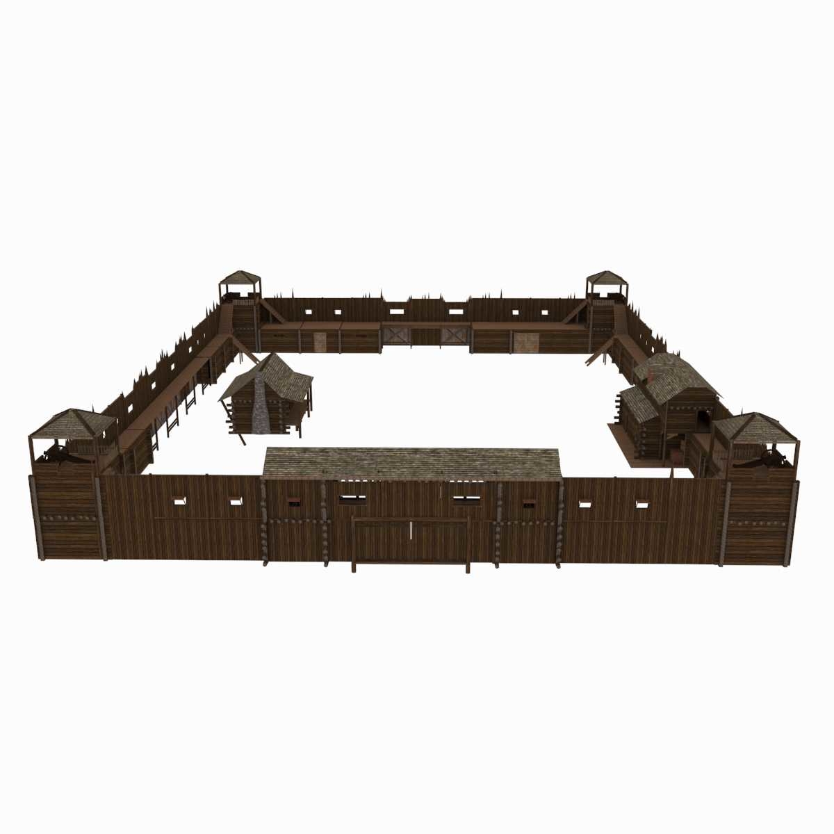 3d model fort colonization america
