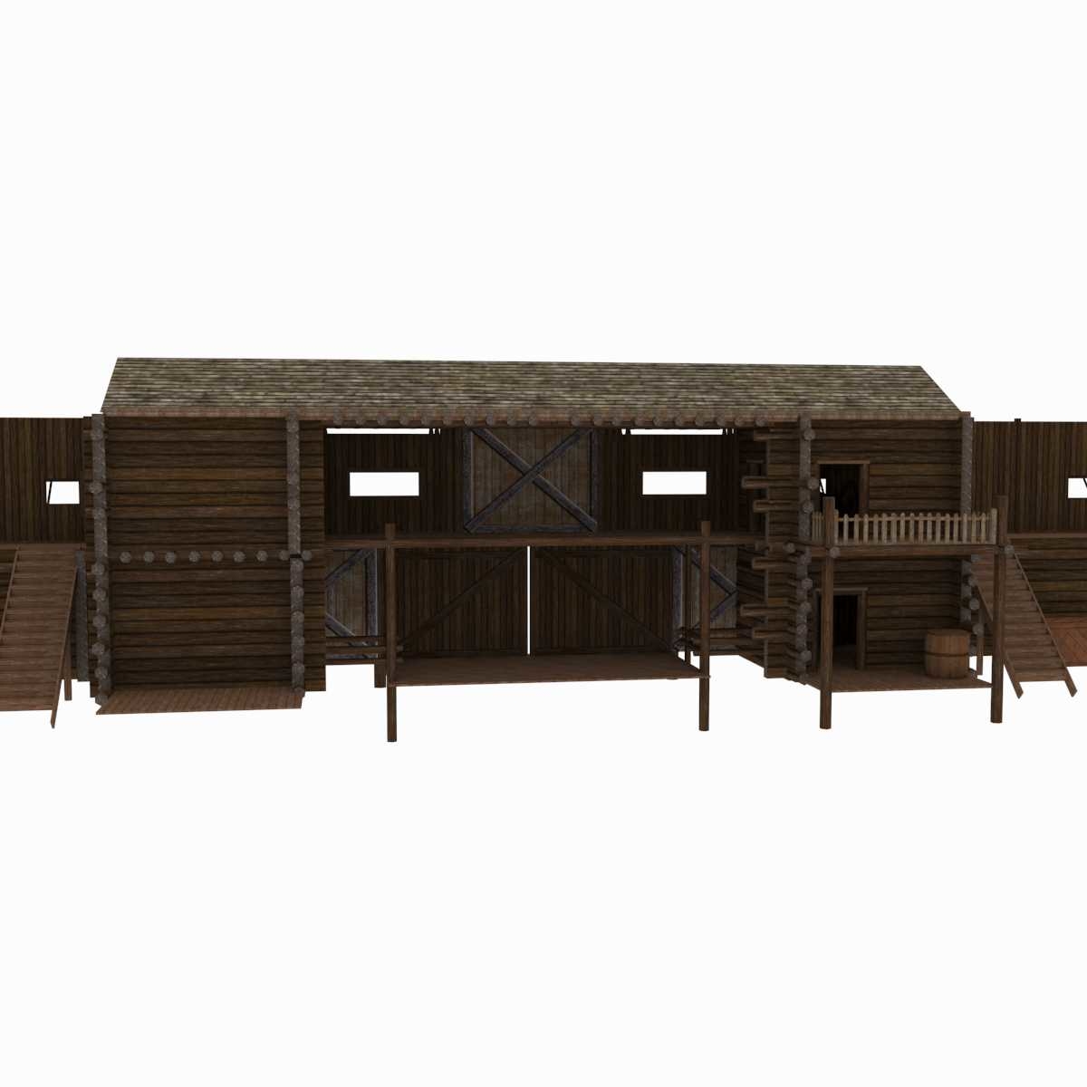 3d model fort colonization america