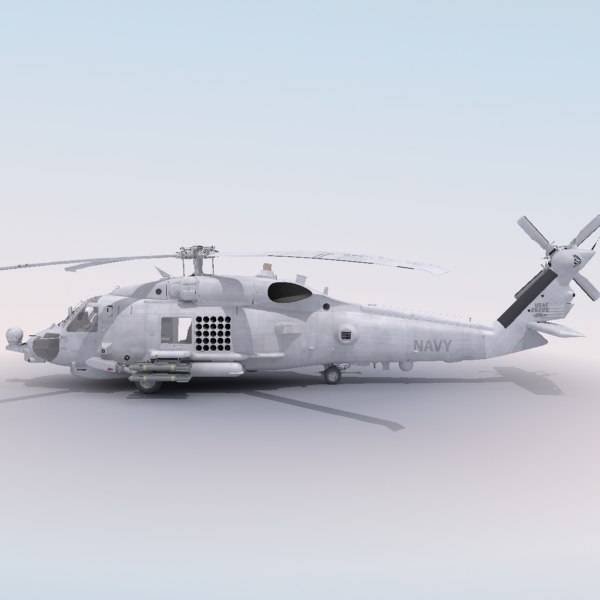 sh-60 seahawk military helicopter 3d model