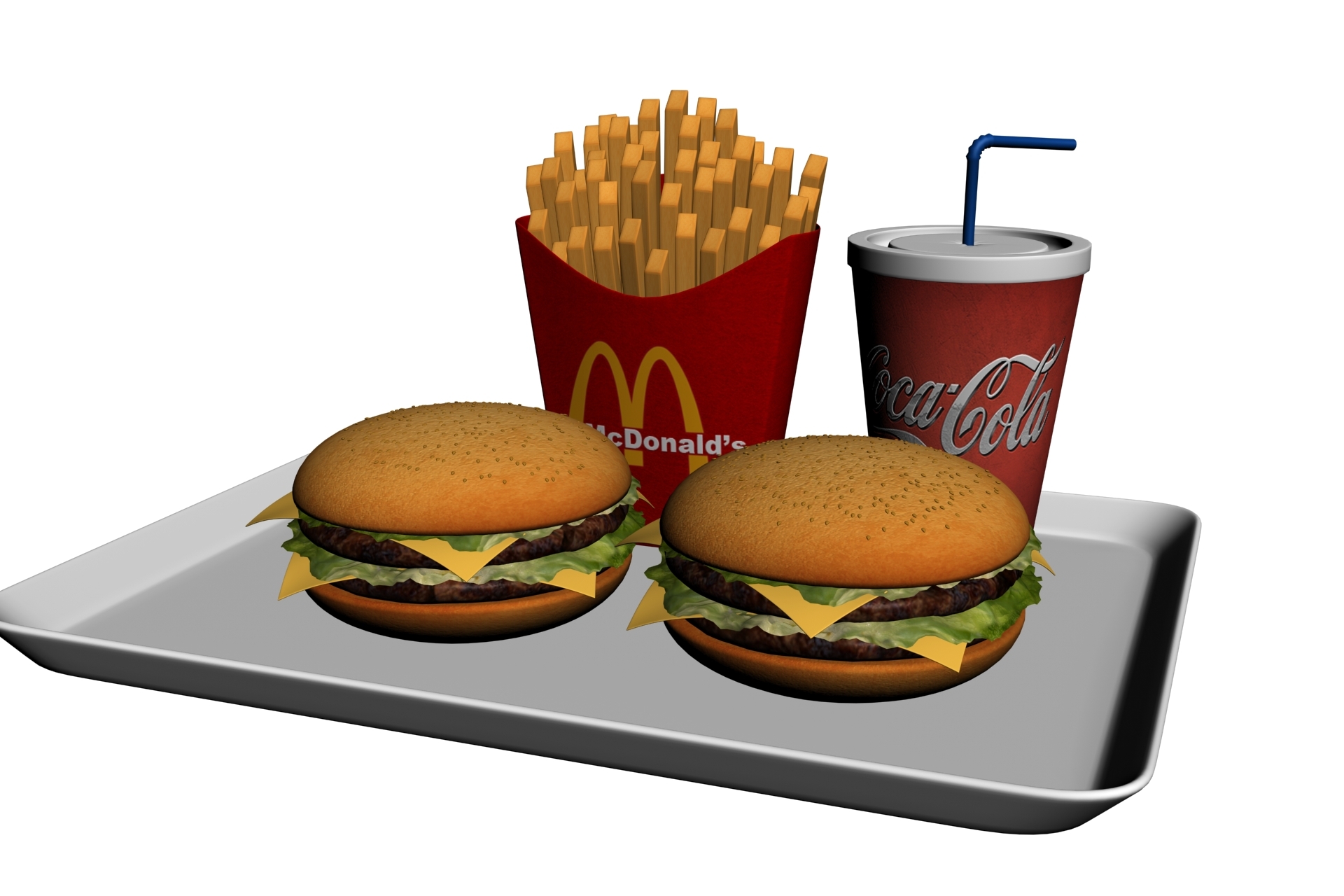 mcdonalds meal 3d model