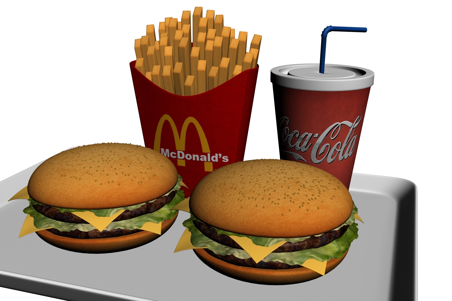 mcdonalds meal 3d model
