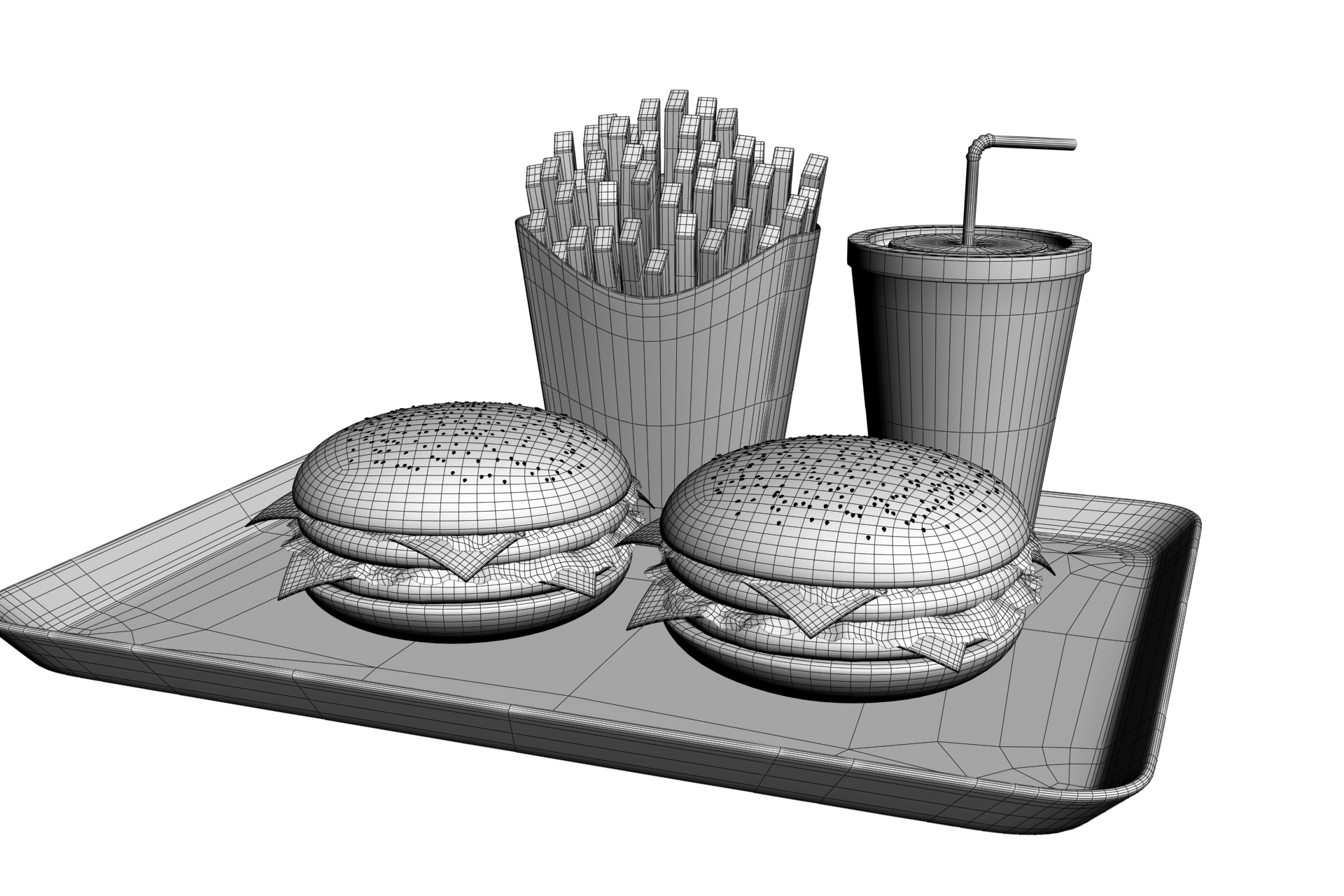 mcdonalds meal 3d model