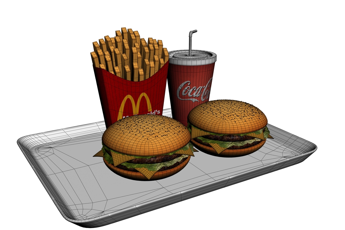 mcdonalds meal 3d model