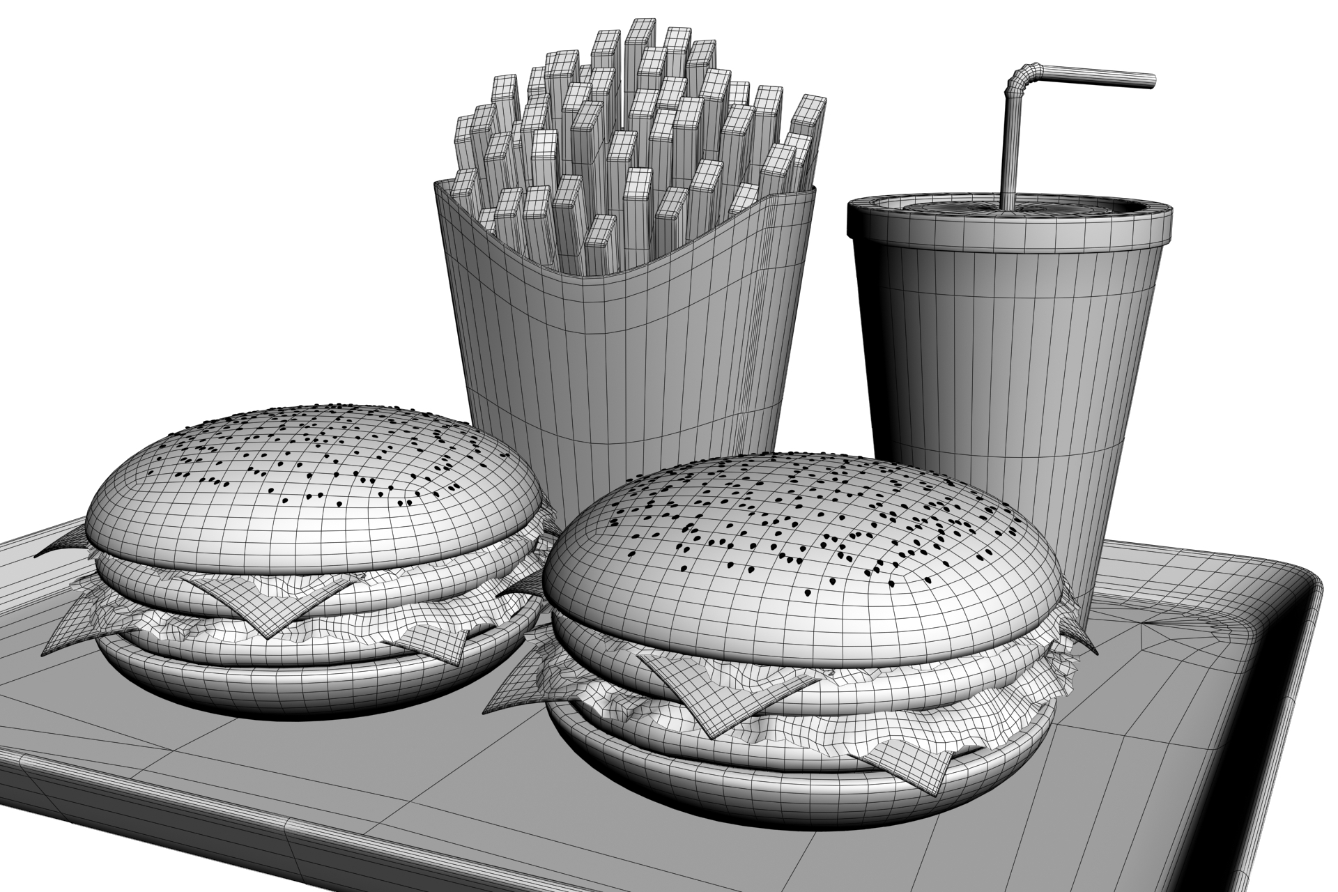 mcdonalds meal 3d model