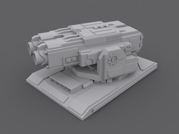 3ds max laser turret