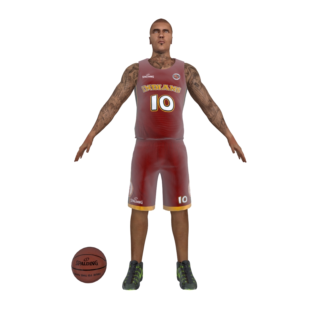 3d model of basketball player character