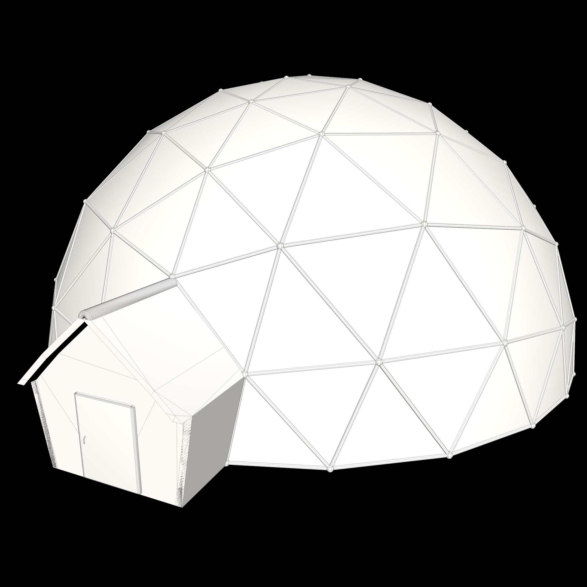 3d geodesic house