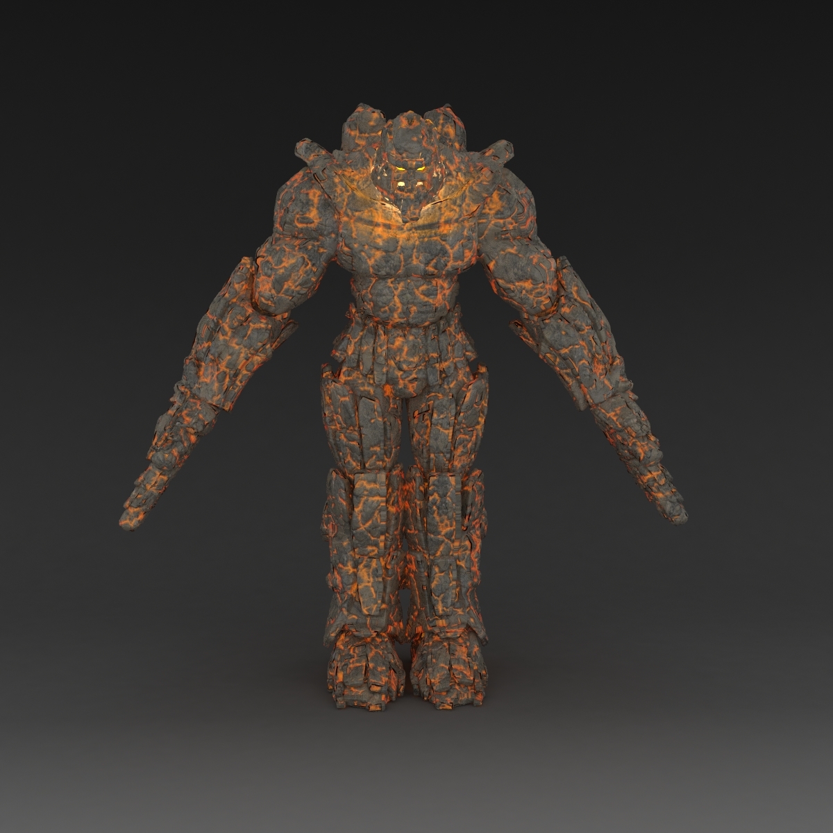 rigged character animation golem max