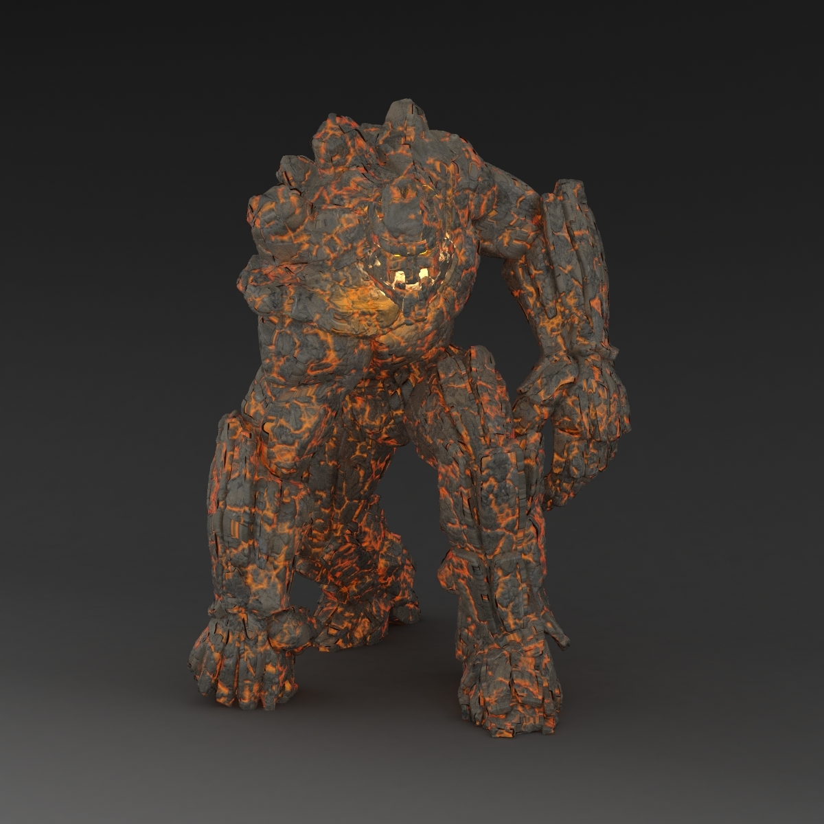 rigged character animation golem max