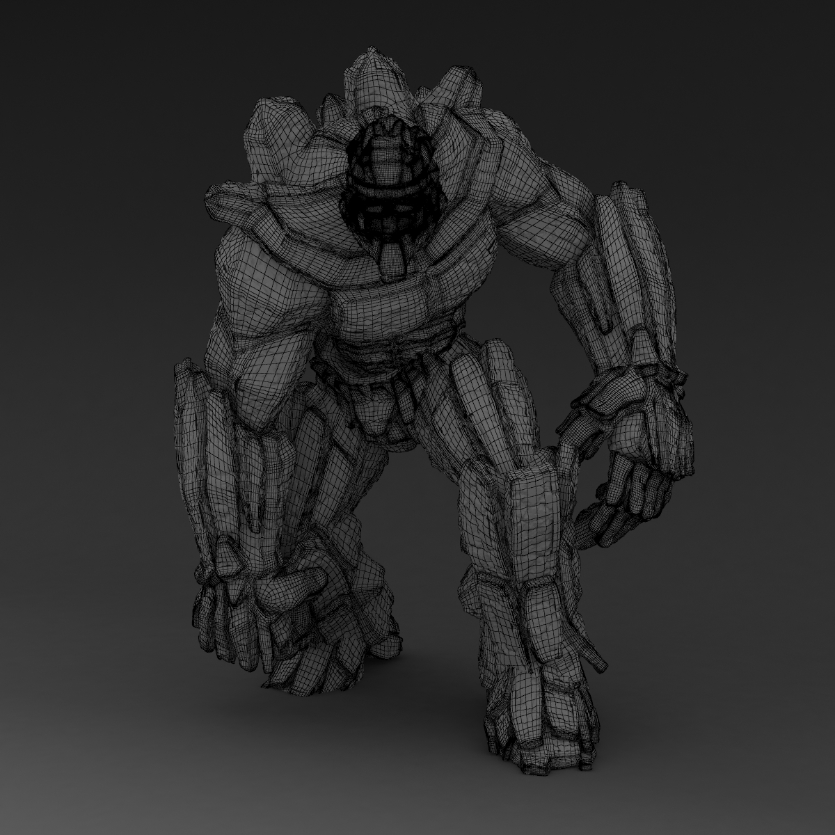 rigged character animation golem max