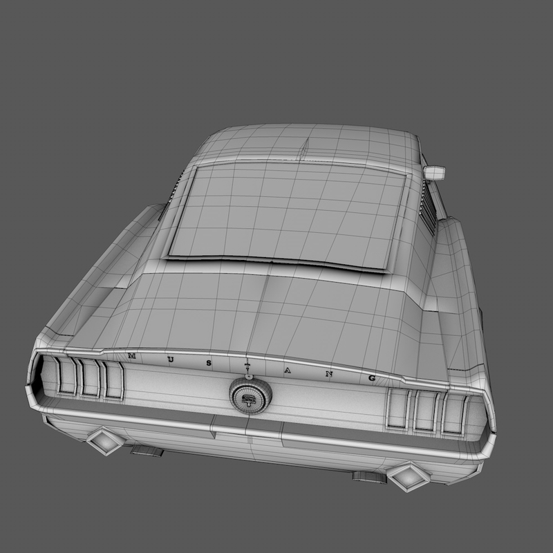 3d model 1967 mustang gt 390