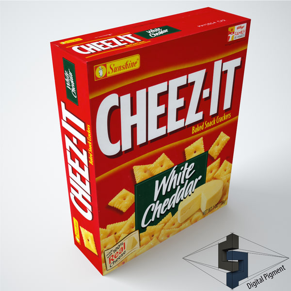 free cheez-it white cheddar snack 3d model