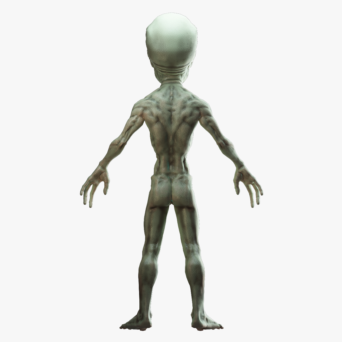 3d grey alien