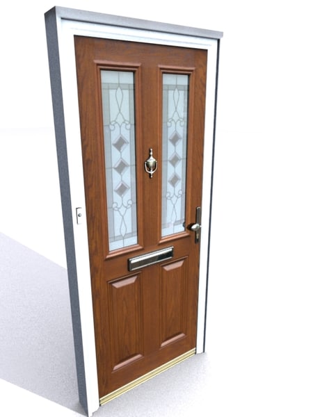 3d model of photorealistic door