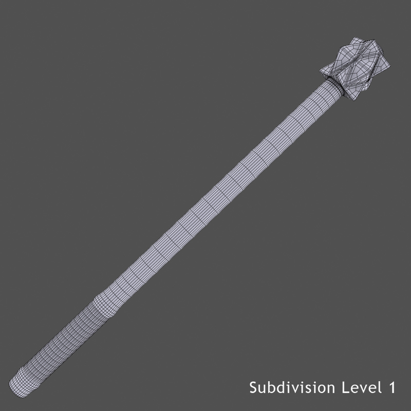 3d medieval mace model