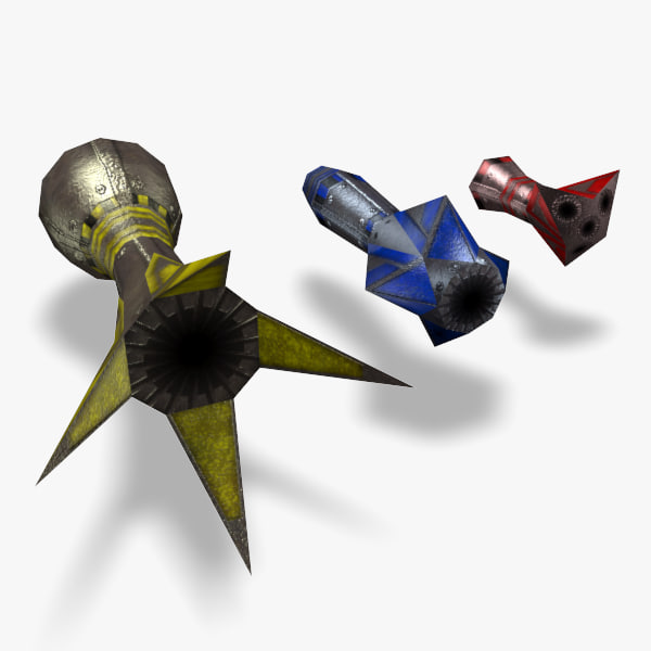 3d model of bomb missile x