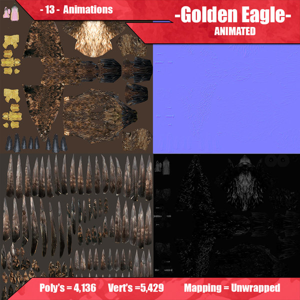 golden eagle animations 3d max