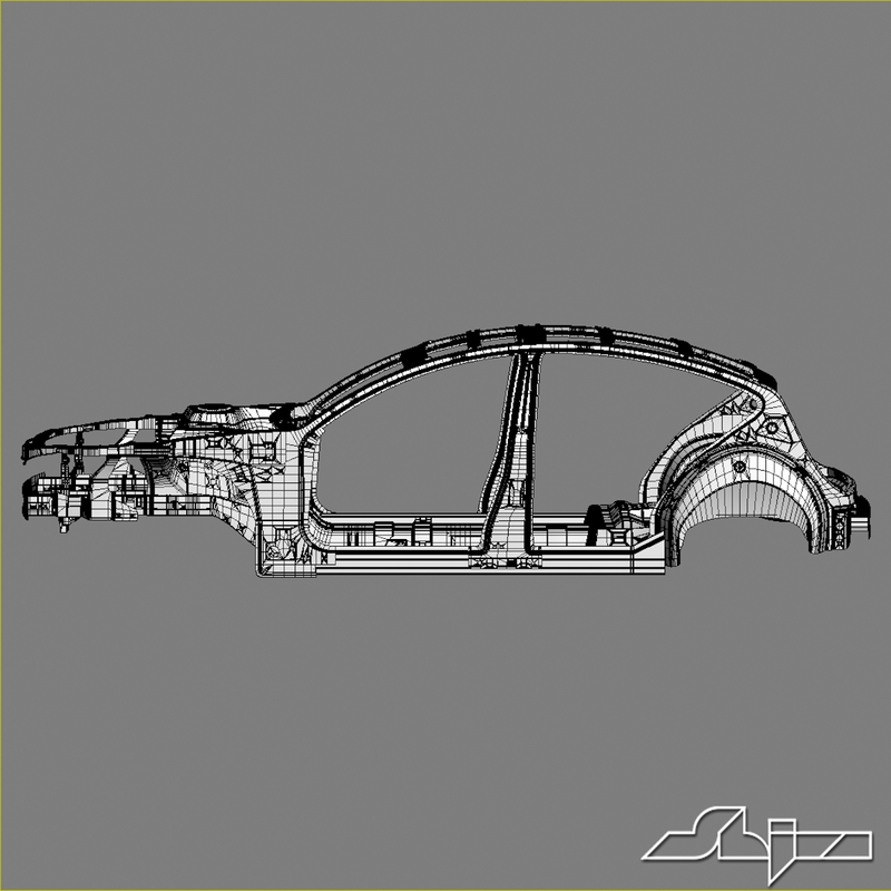 3d model car frame