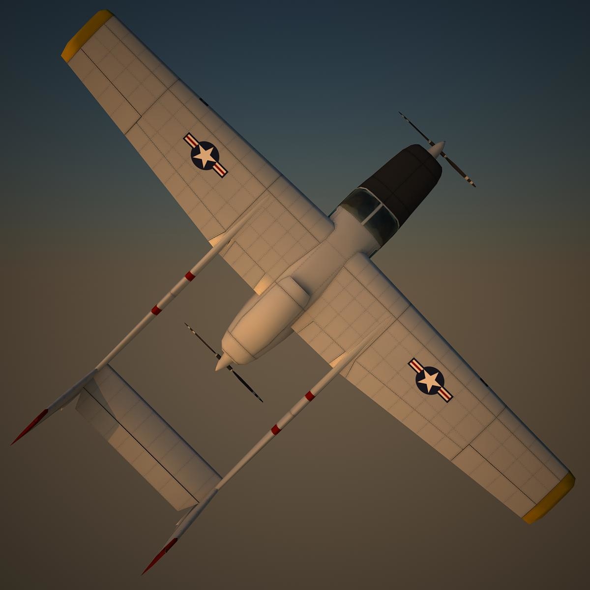 3d model cessna 337 usa aircraft