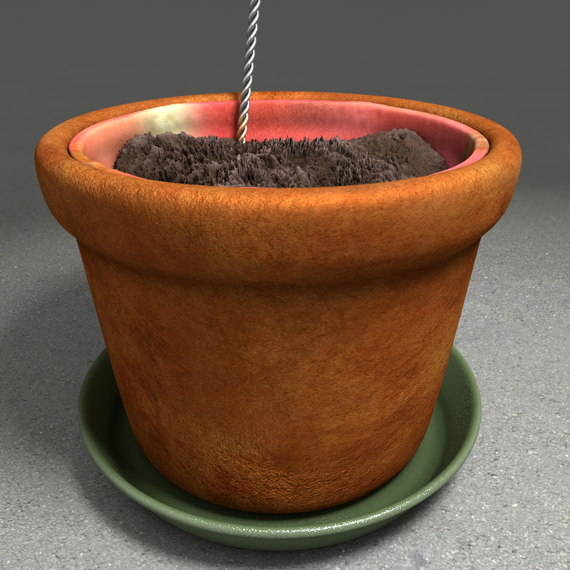 soil pot 3d obj