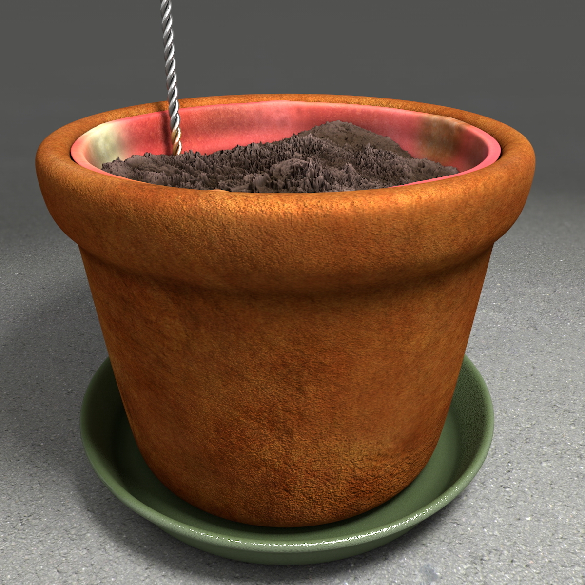soil pot 3d obj