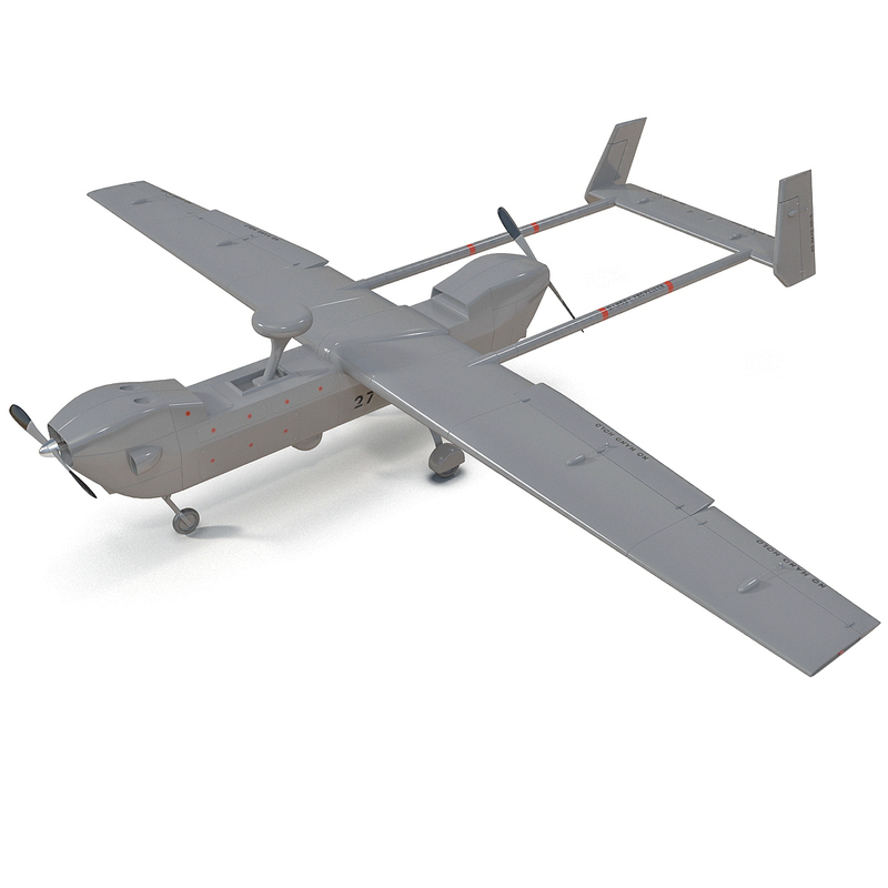 3ds max rq-5 hunter unmanned aircraft plane