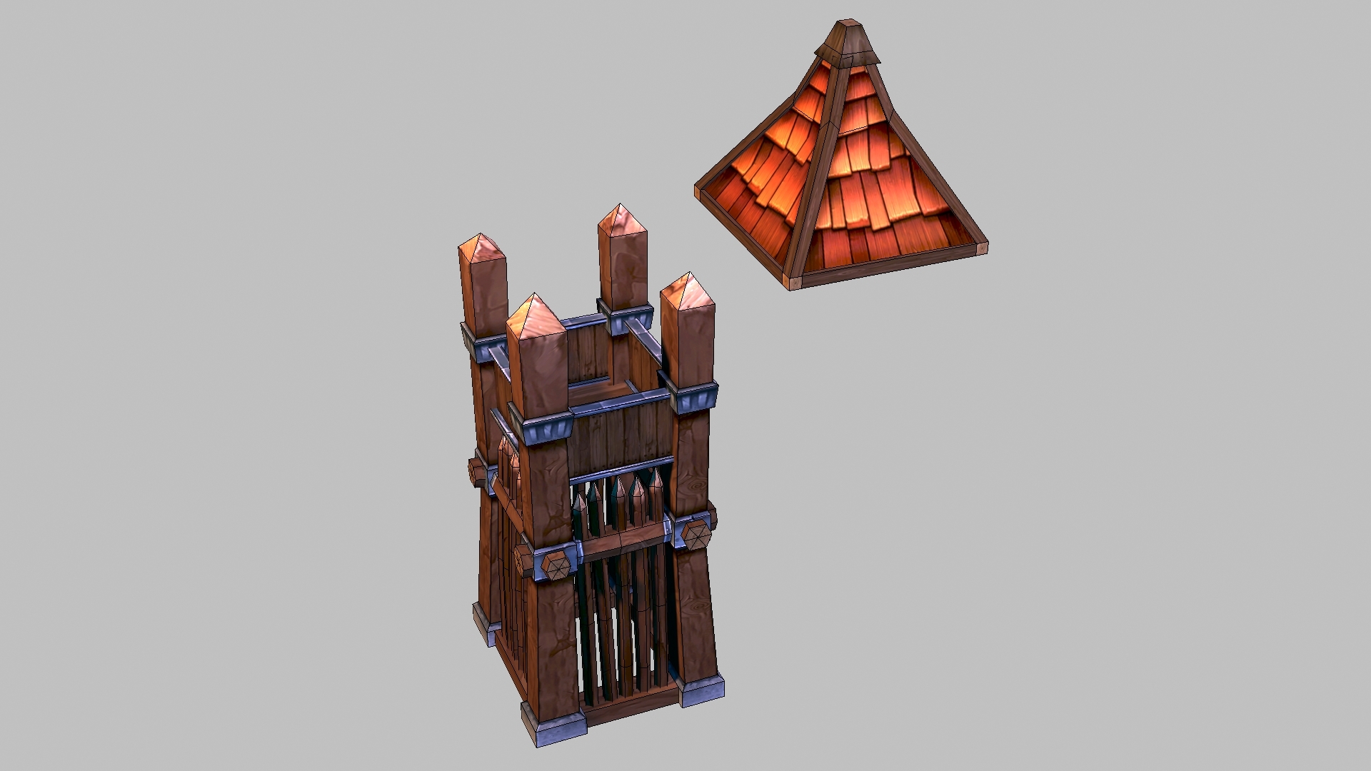 wooden fortress pack fort 3d dwg