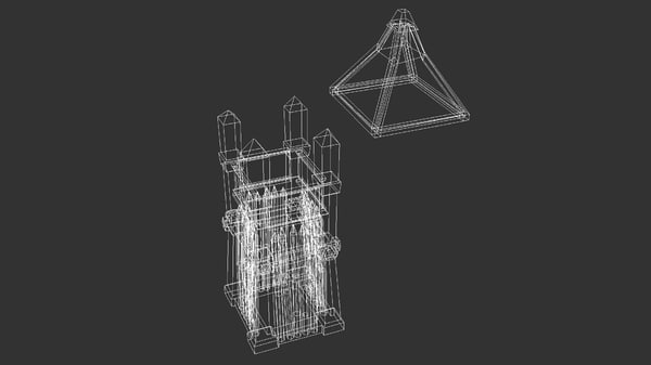 wooden fortress pack fort 3d dwg