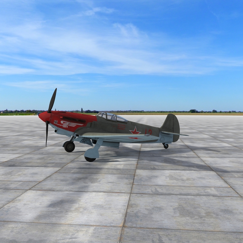 Jakowlew Jak-9 Sowjetischer Kämpfer des Zweiten Weltkriegs 3D-Modell ...