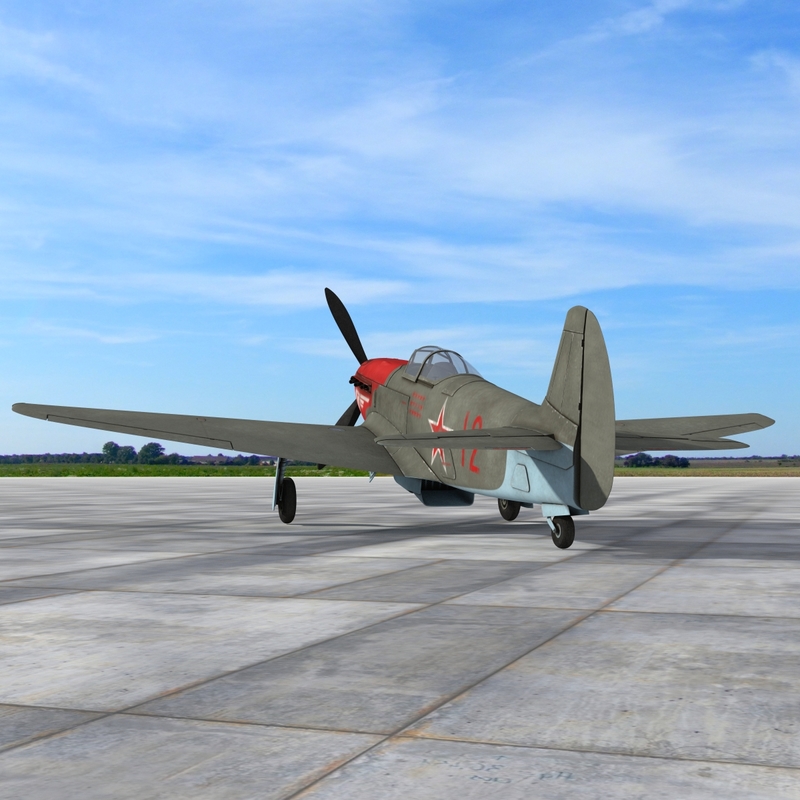 Jakowlew Jak-9 Sowjetischer Kämpfer des Zweiten Weltkriegs 3D-Modell ...
