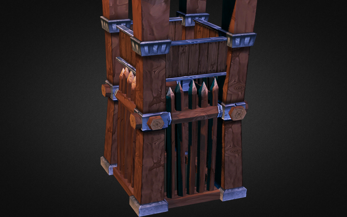 wooden fortress pack fort 3d dwg