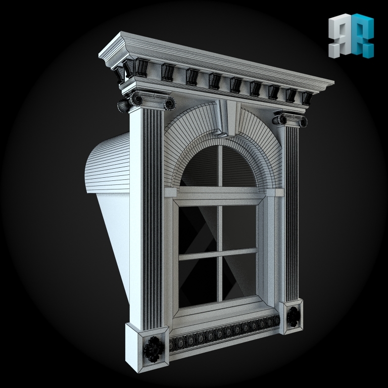 3d model window