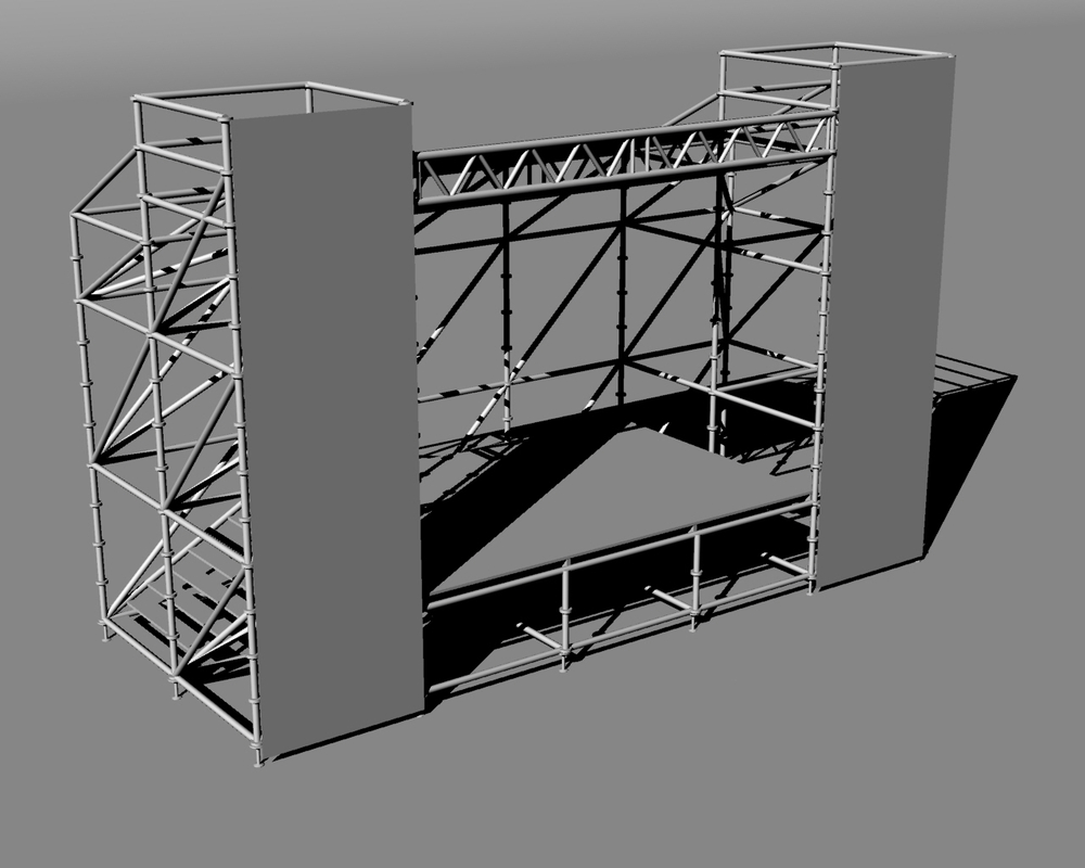 scene arena concert 3d model