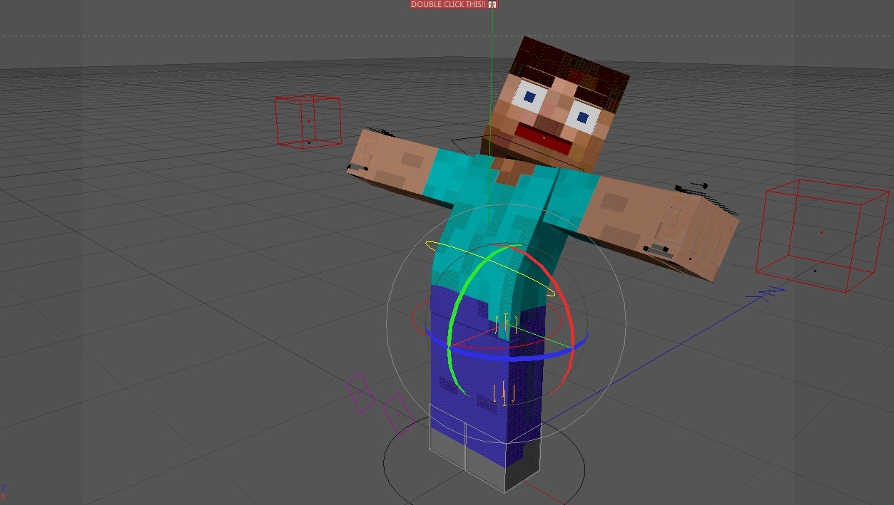 3d minecraft rig