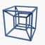 hypercube cube 3d model