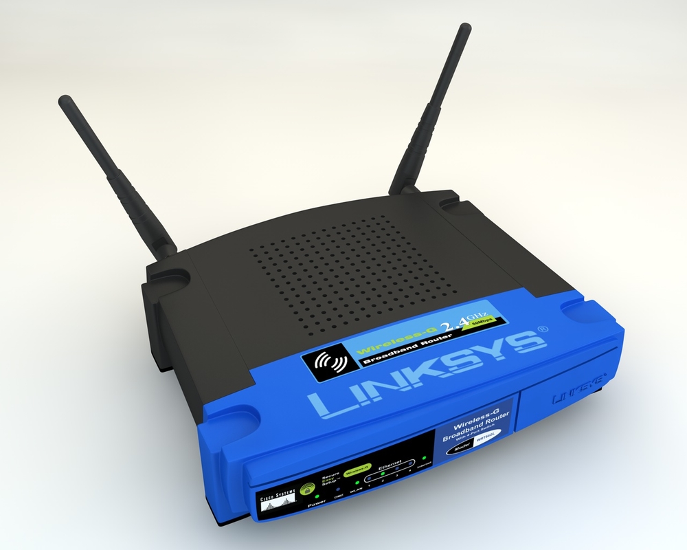 linksys broadband router 3d model