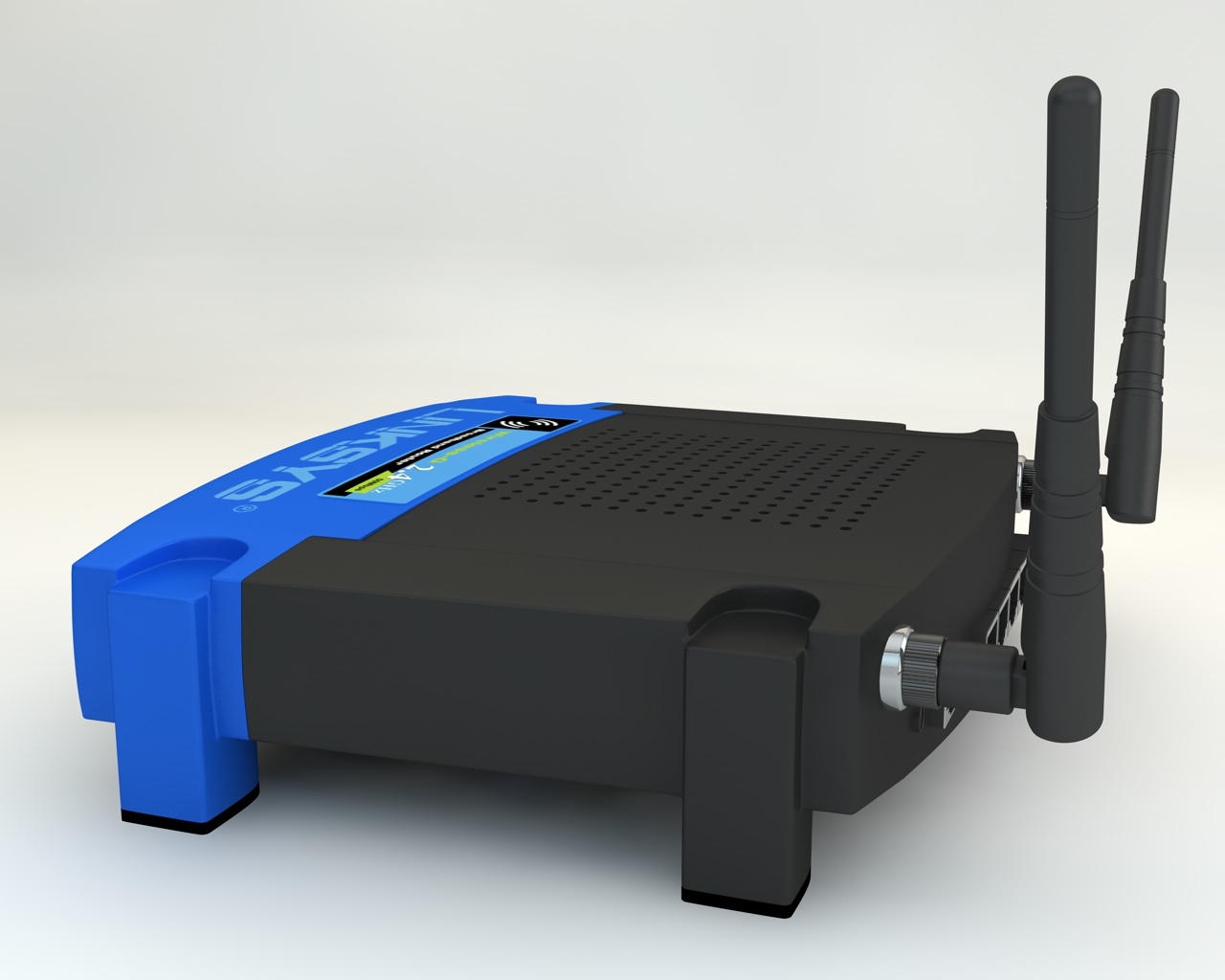 linksys broadband router 3d model