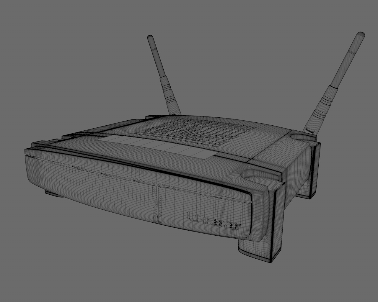 linksys broadband router 3d model