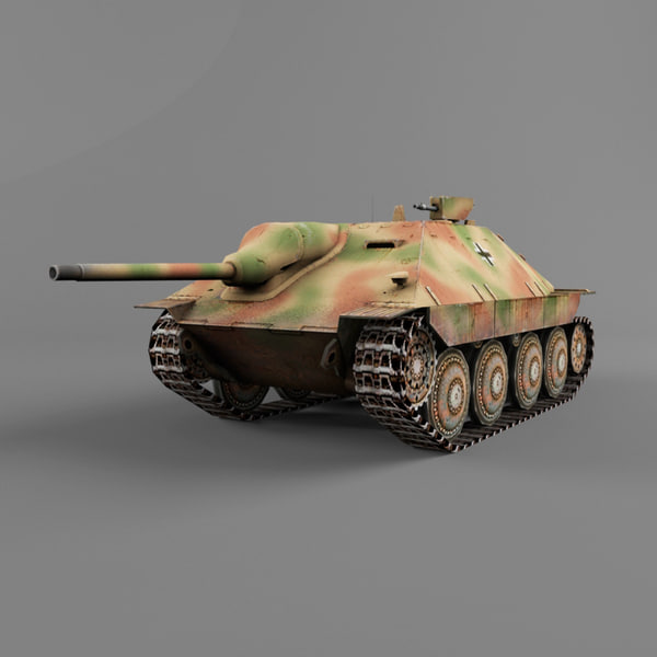 hetzer tank destroyer t 3d model