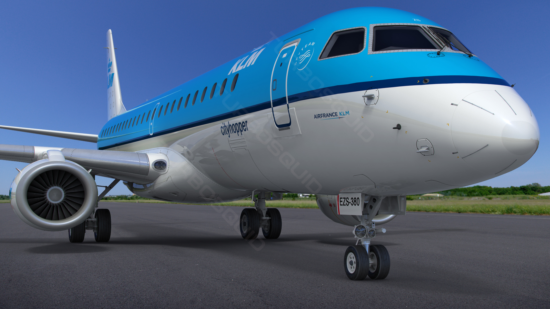 3d embraer erj-190 klm