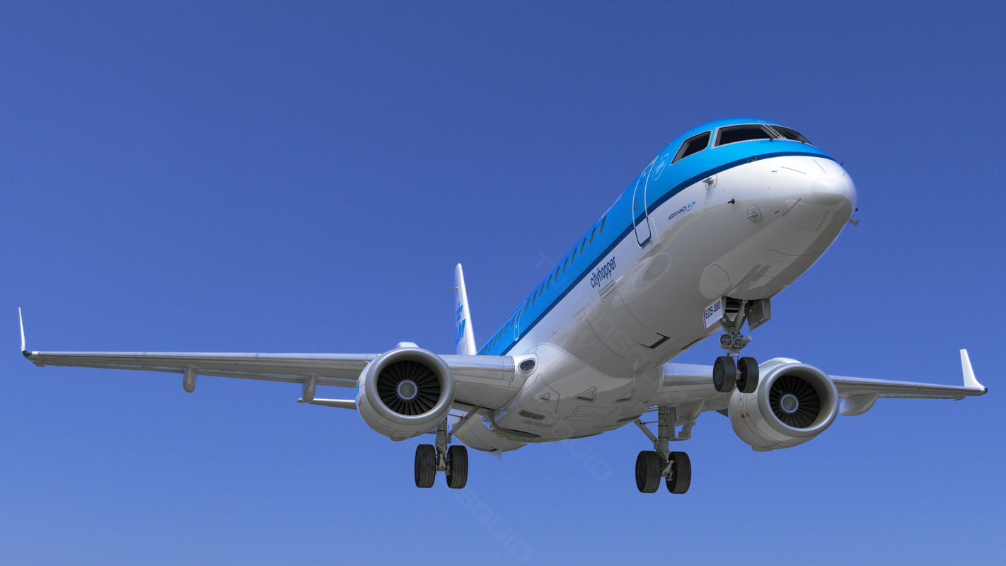 3d embraer erj-190 klm