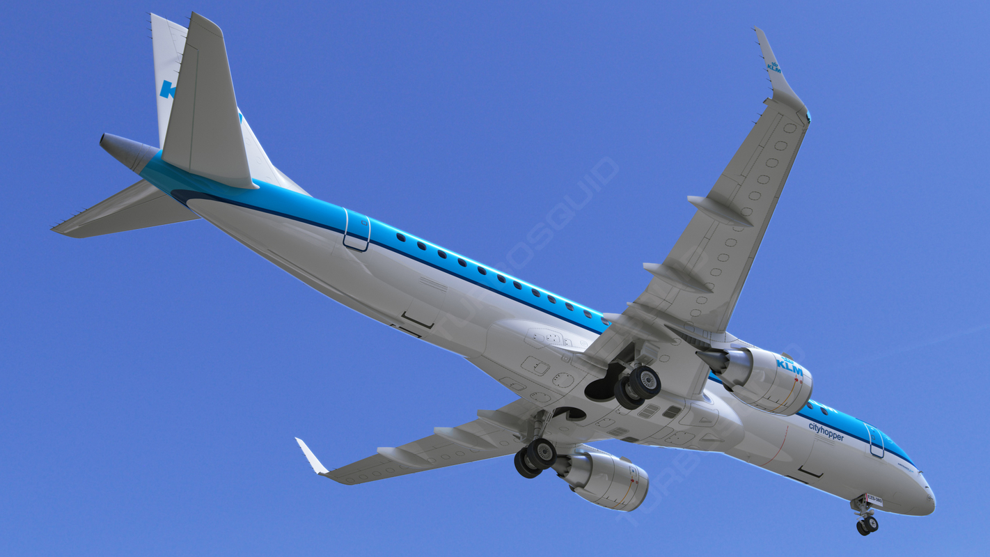 3d embraer erj-190 klm