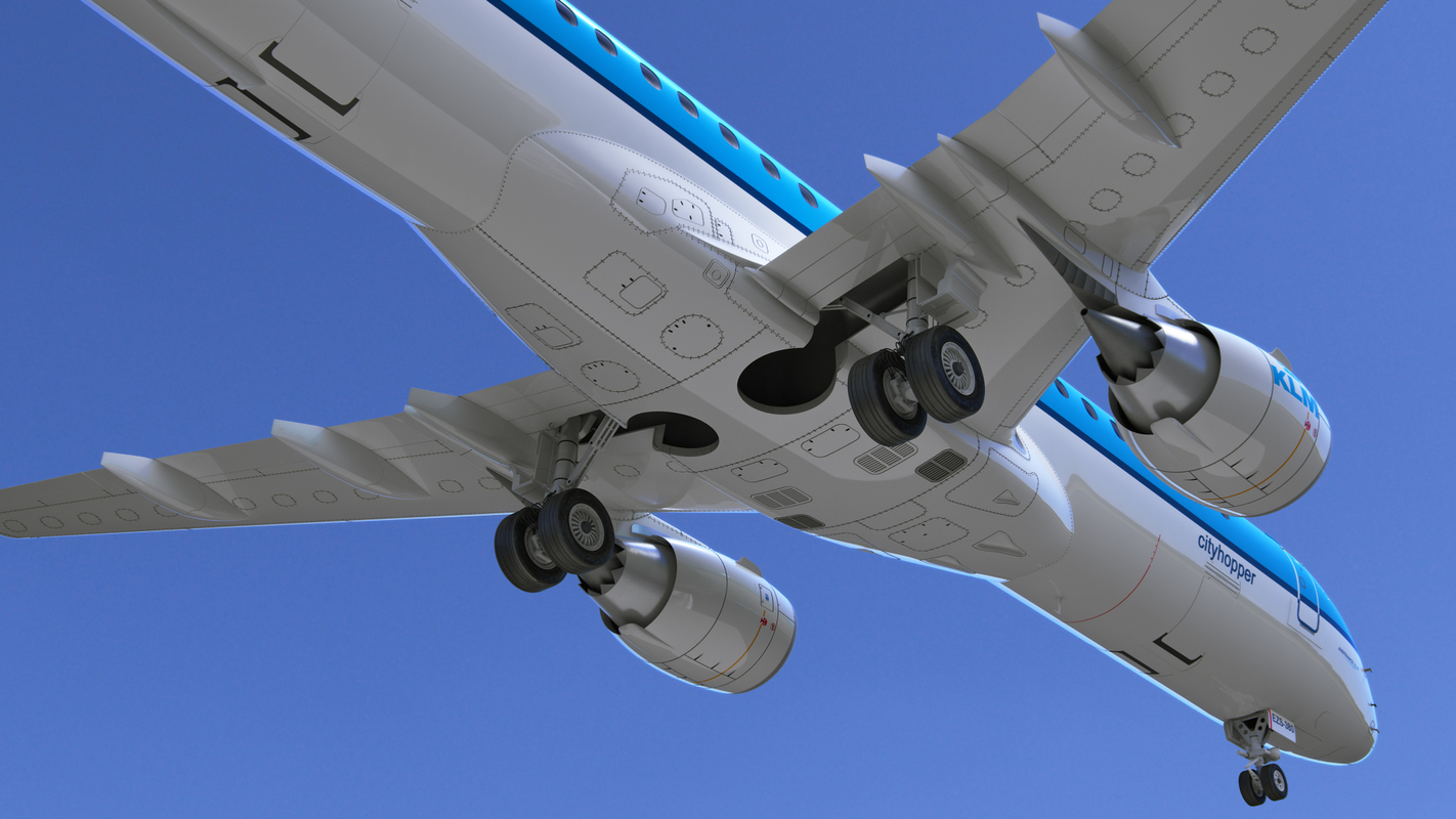 3d embraer erj-190 klm