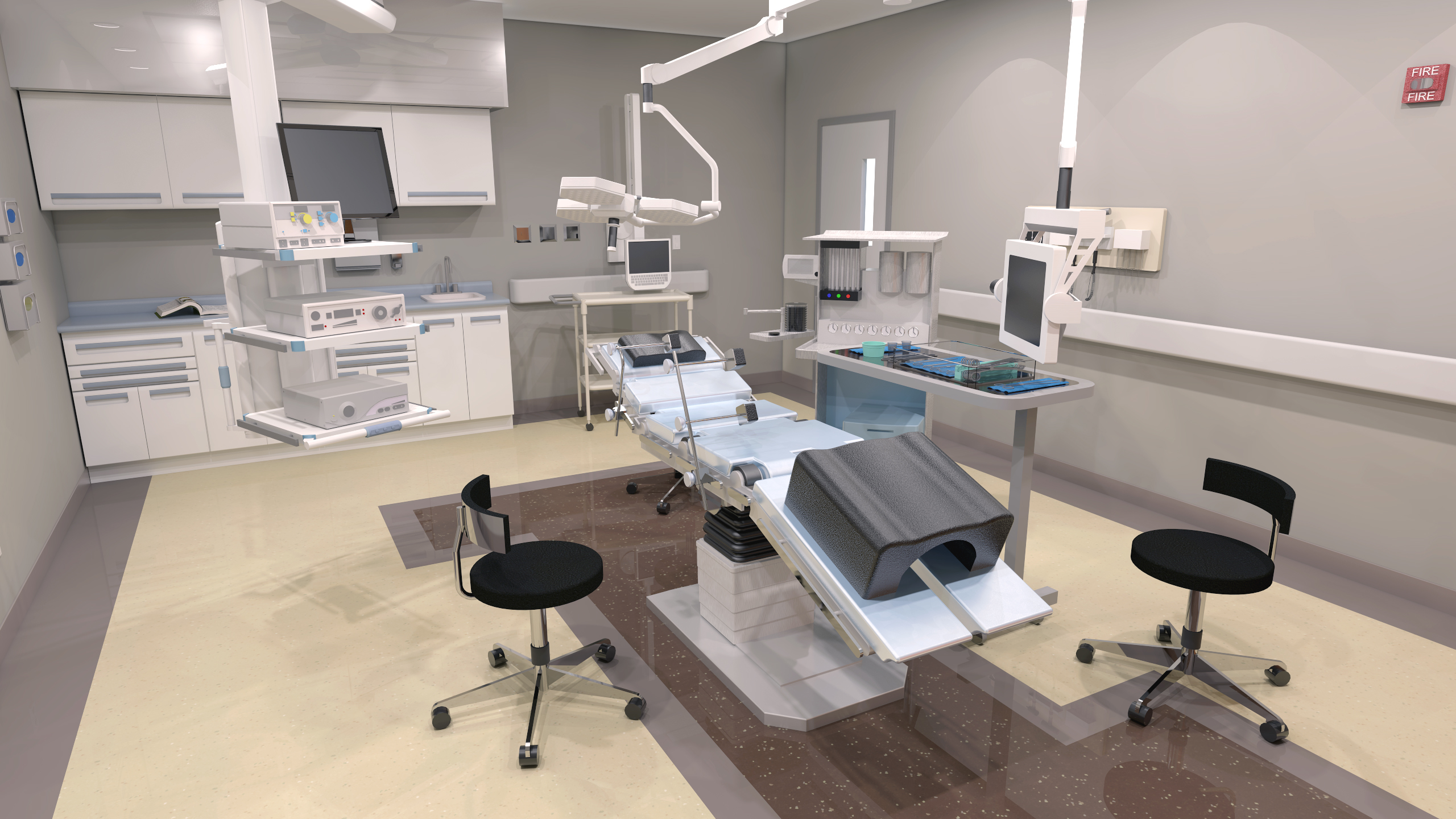 3d endoscopy room model