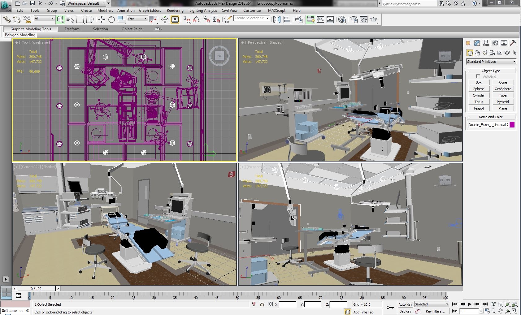 3d endoscopy room model