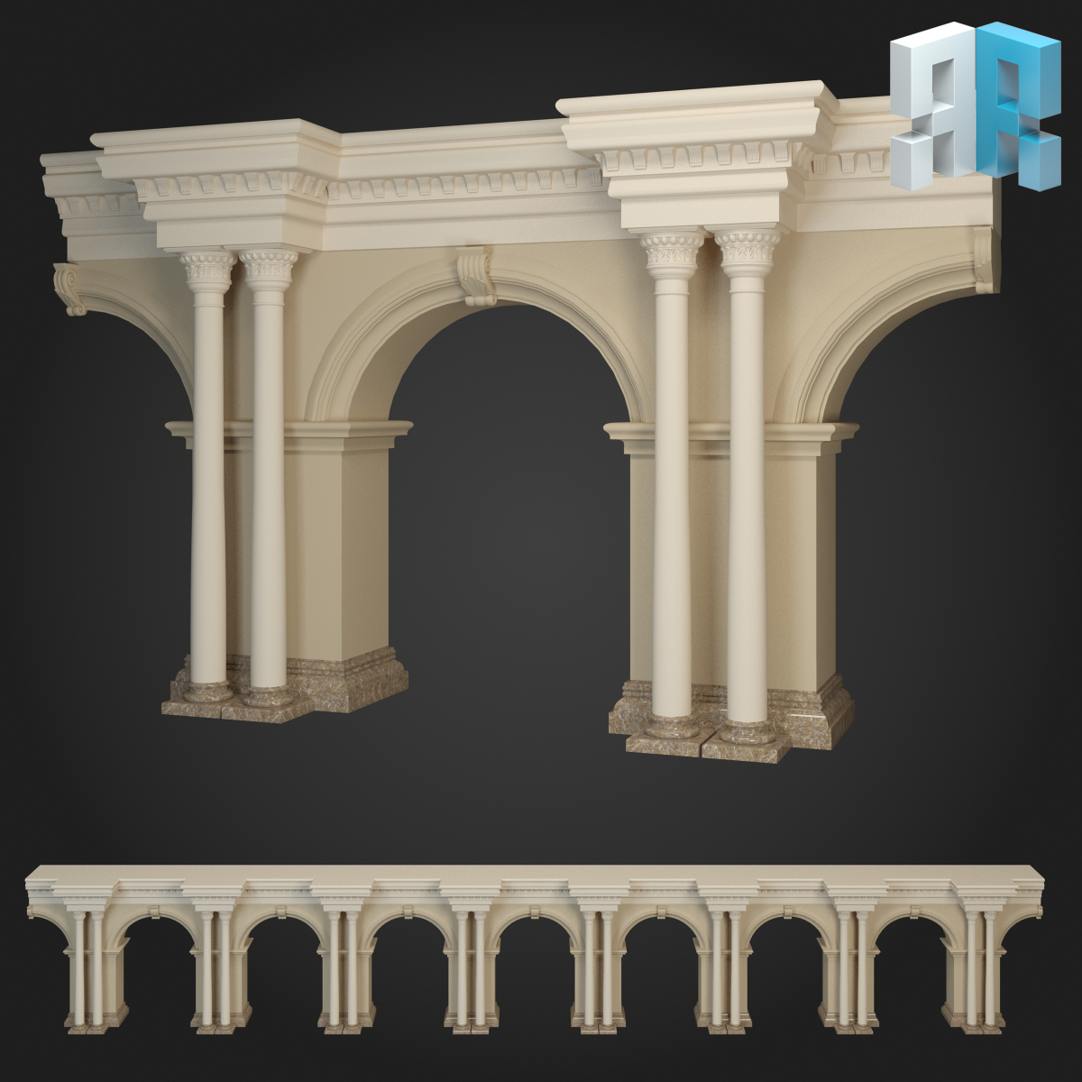 3d model architectural modules