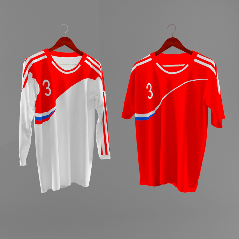 t-shirt football soccer 3d max