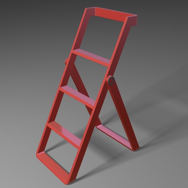 3d model stepladder step ladder